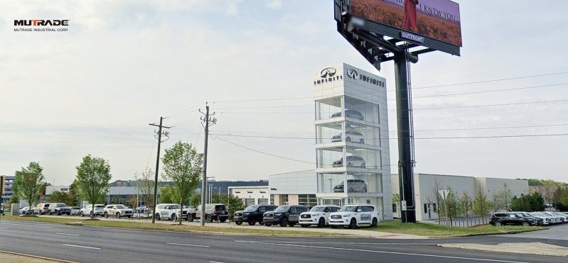 A CAR SHOWCASE WITH 4 & 5-LEVEL CAR STACKERS FOR NISSAN AND INFINITI IN ...