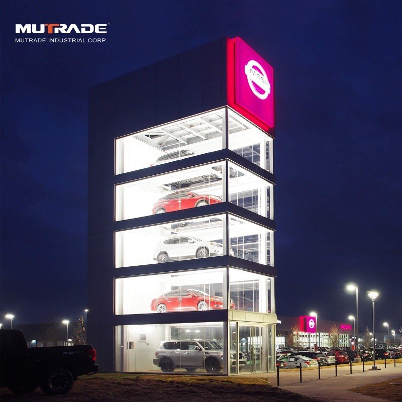 A CAR SHOWCASE WITH 4 & 5-LEVEL CAR STACKERS FOR NISSAN AND INFINITI IN ...